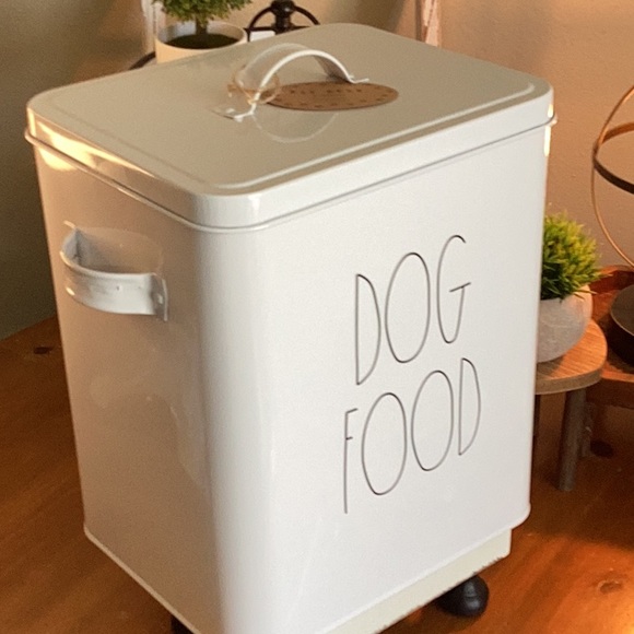 Rae Dunn | Other | Rae Dunn White Dog Food Tin Canister | Poshmark